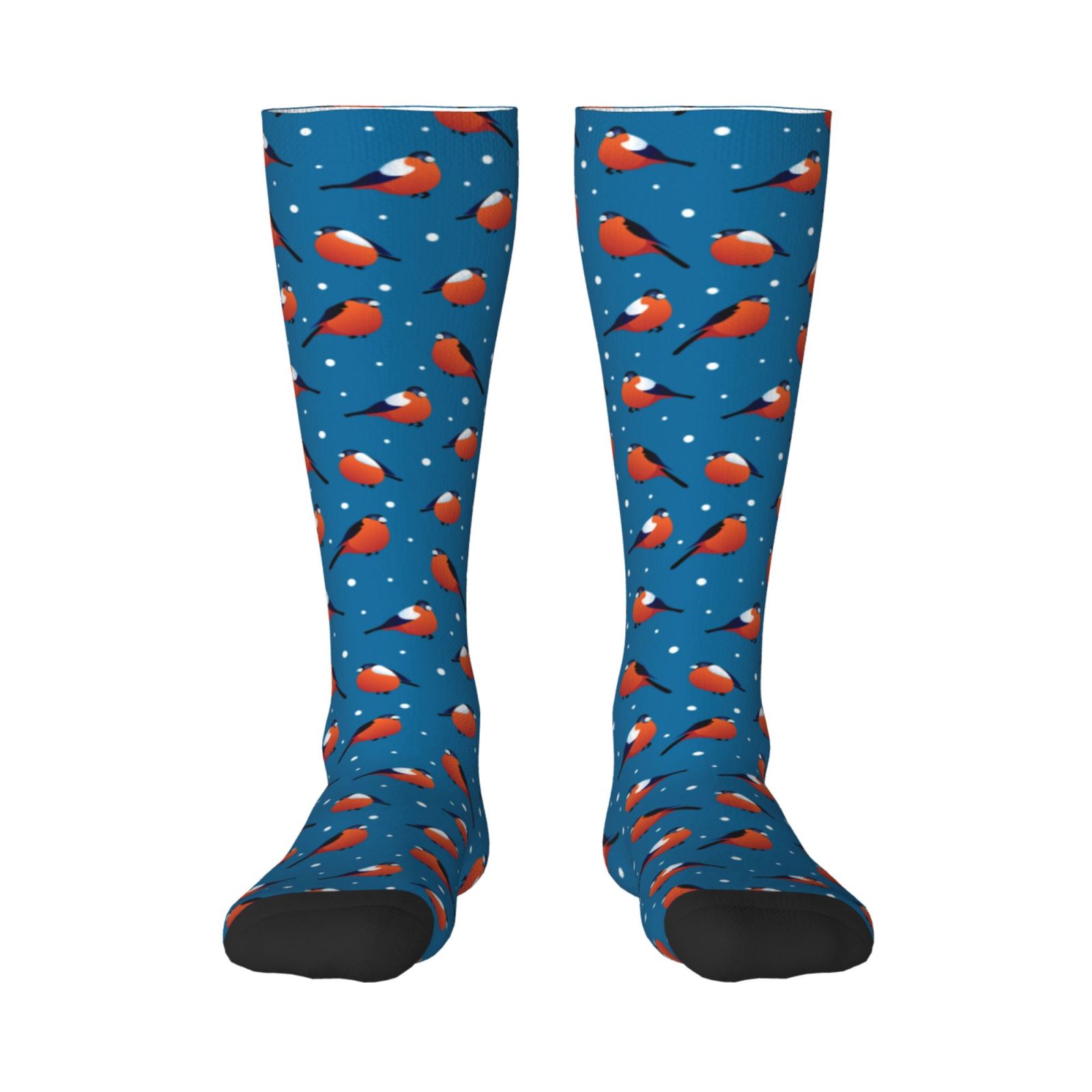 Sikiie Bullfinches Knee Socks, High Socks Long Stretchy Sock Women Knee ...