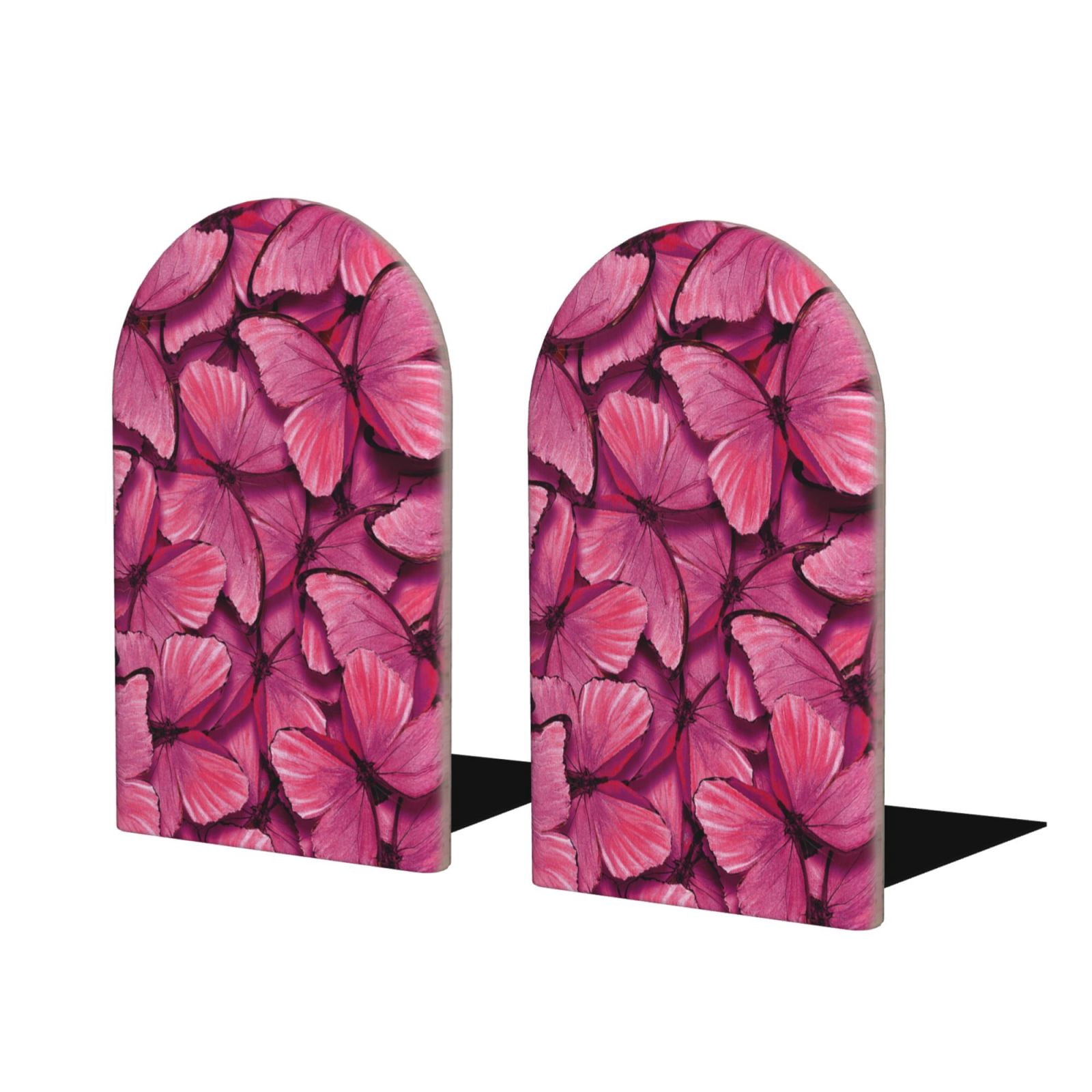 Sikiie Butterfly Bookends 1 Pair, Wood Bookends for Shelves, Book Ends ...