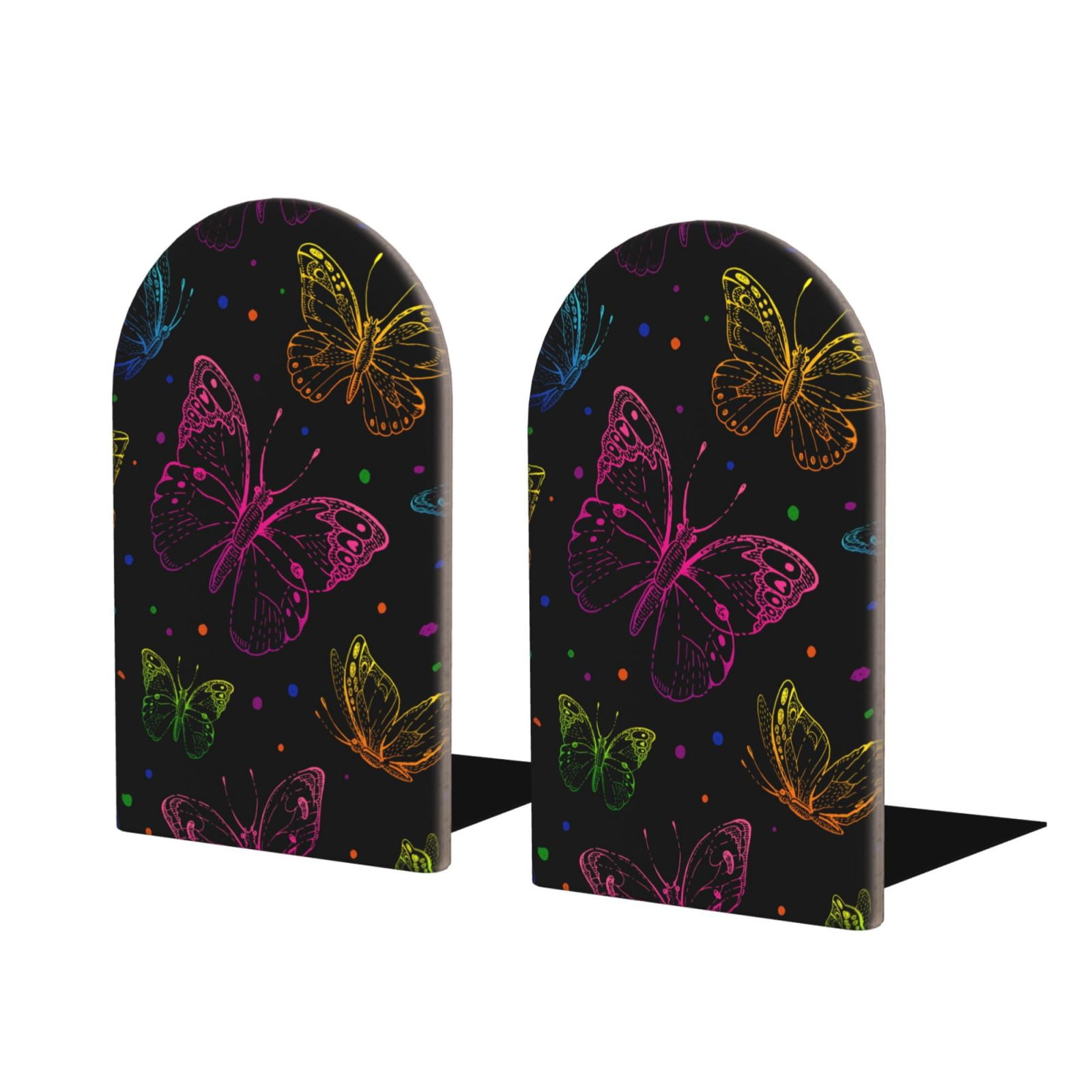 Sikiie Butterfly Bookends 1 Pair, Wood Bookends for Shelves, Book Ends ...