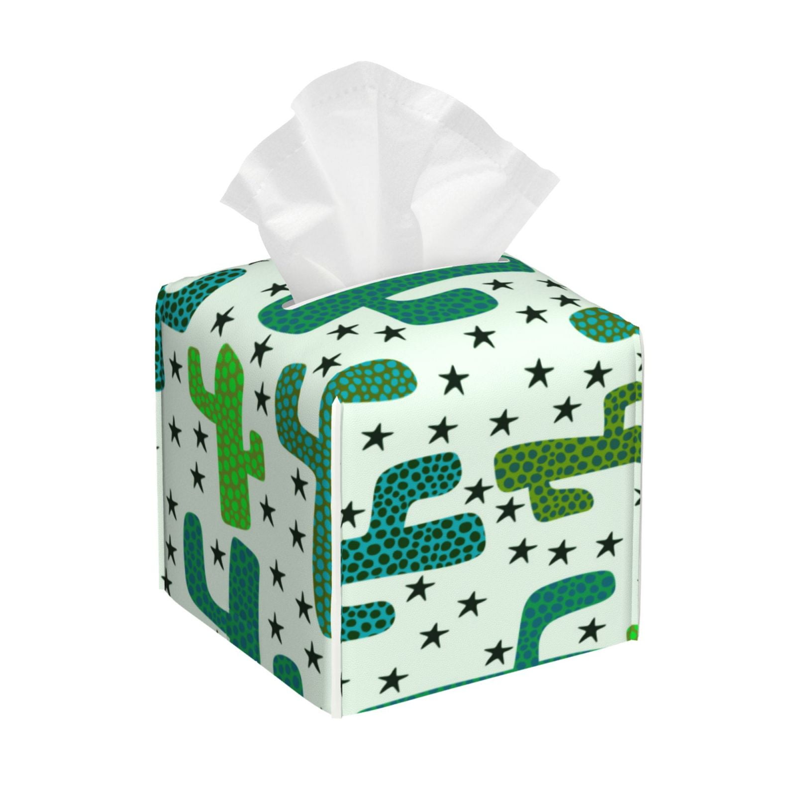 Sikiie Cactus 1 Leather Tissue Box Cover Square, tissue box holder ...