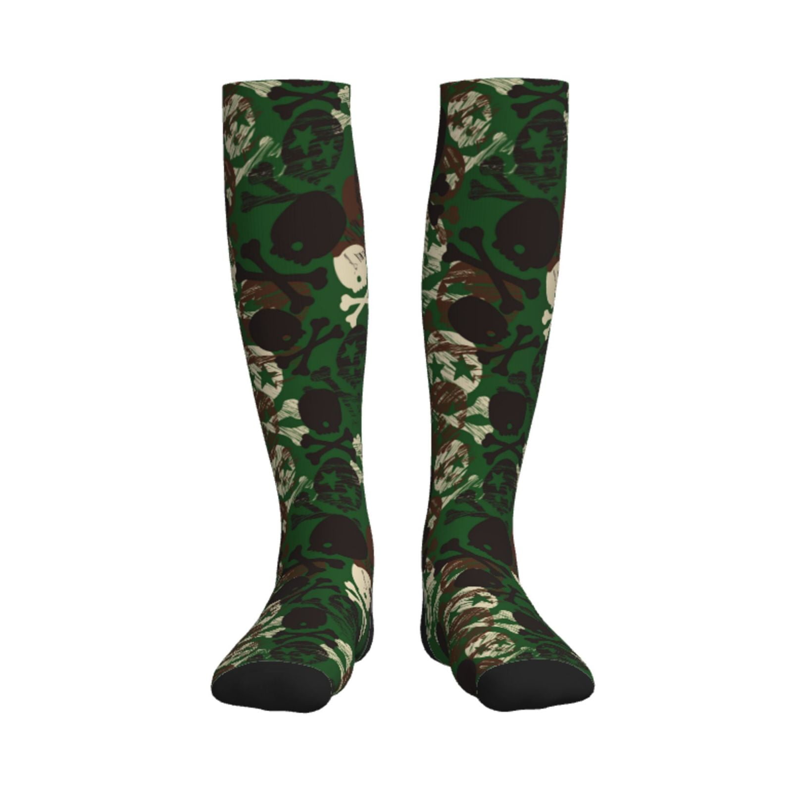 Sikiie Camouflage Skull 1 Pairs Compression Socks for Men and Women 15 ...