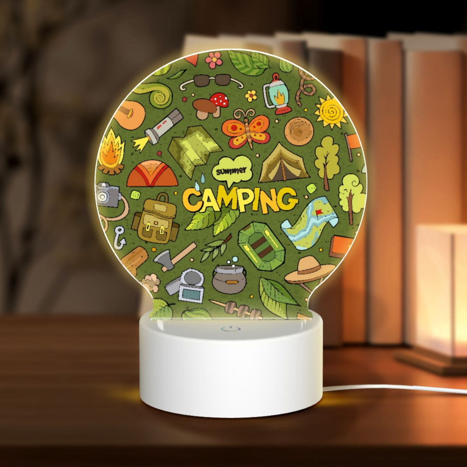 Sikiie Camping 1 Acrylic Night Light Gift Custom Acrylic Night Light ...