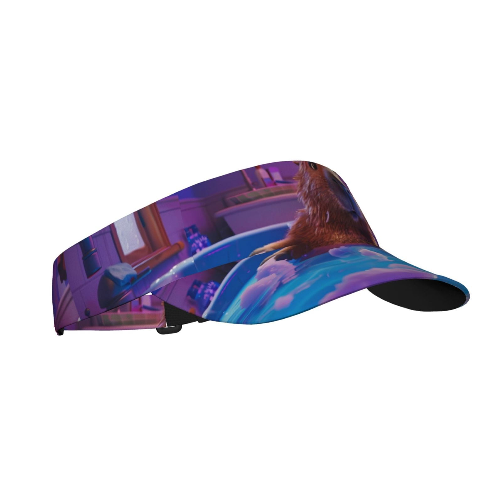 Sikiie Capybara Bathtub Fun Sun Visor Hat Adjustable Velcro Golf Visor ...