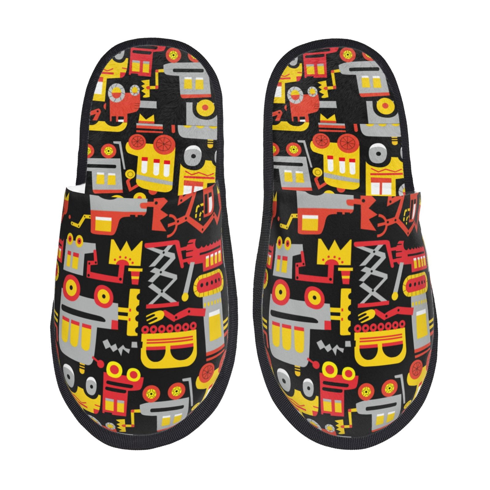 Sikiie Cars Fuzzy Slip-on Slippers Warm Cozy Soft Lightweight Memory ...