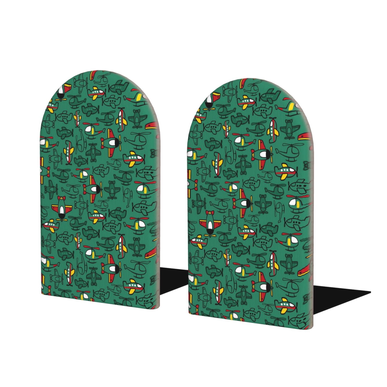Sikiie Cartoon Air Transportation Bookends 1 Pair, Wood Bookends for ...
