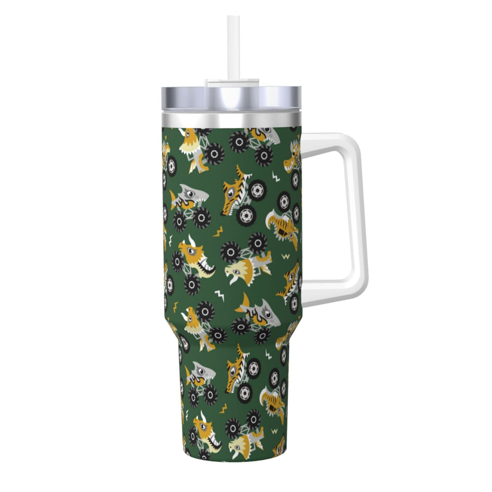 Sikiie Cartoon Car Insulated Stainless Water Bottle Lid Travel Mug Cup ...
