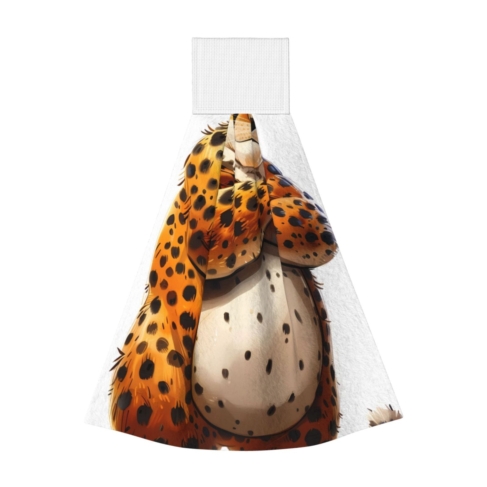 Sikiie Cartoon Cheetah With Attitude Hand Towel with Loop Hanging Towel ...