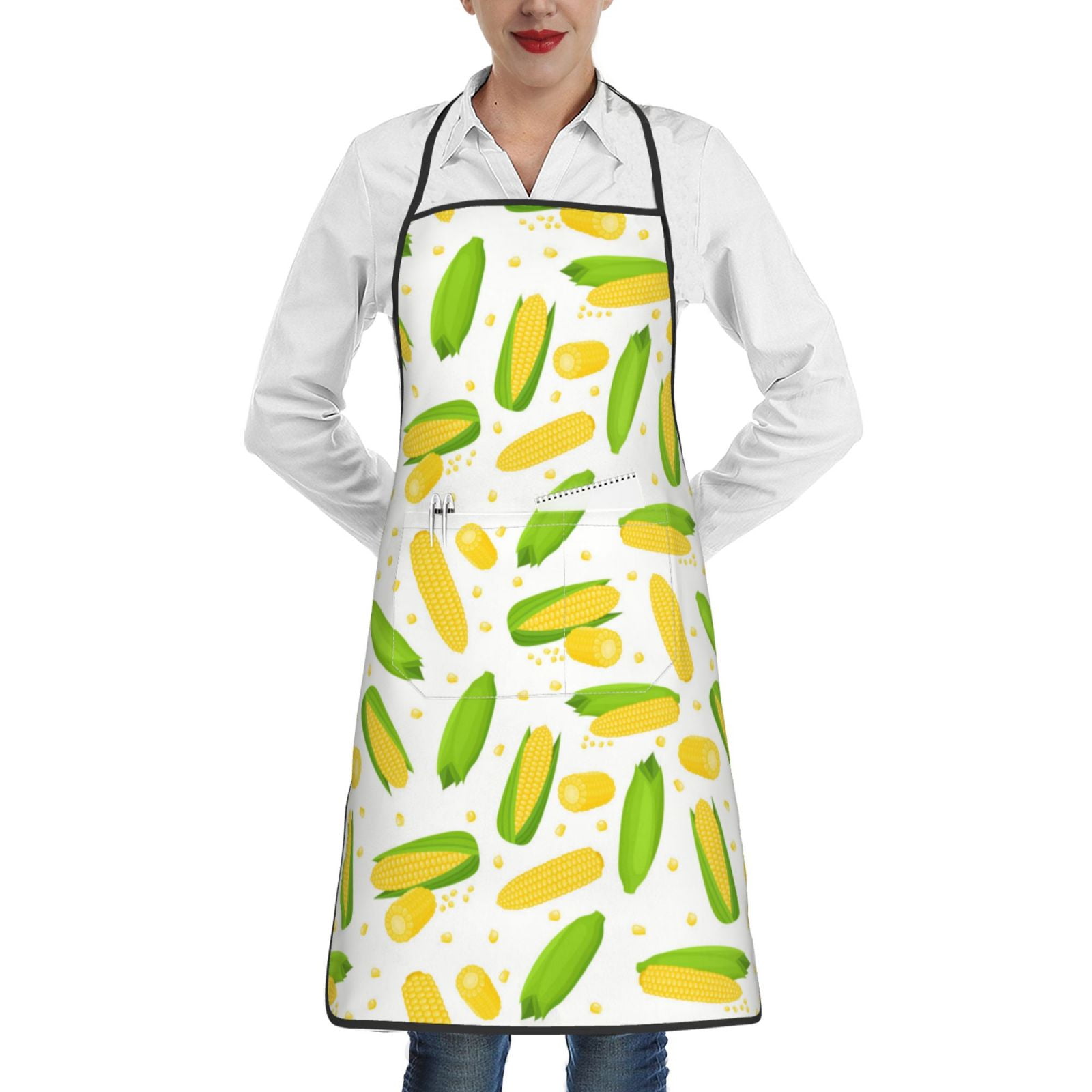 Sikiie Cartoon Corn Aprons for Kitchen Cooking Aprons, Chef Apron for ...