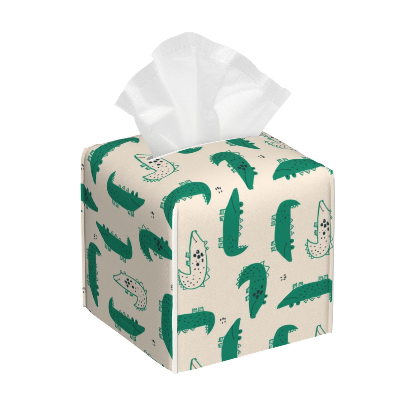 Sikiie Cartoon Crocodile Leather Tissue Box Cover Square, tissue box ...