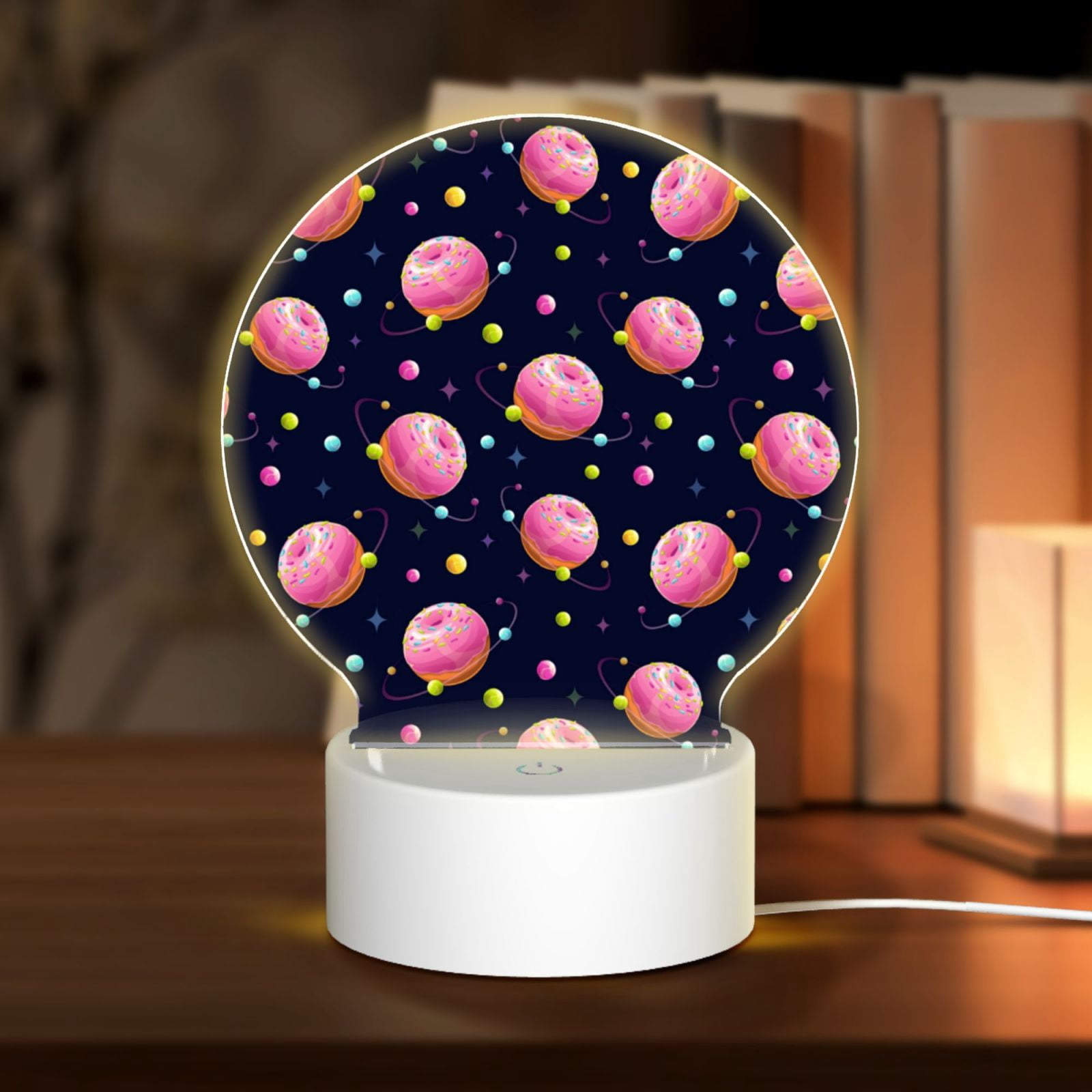 Sikiie Cartoon Donut Planets Acrylic Night Light Gift Custom Acrylic ...