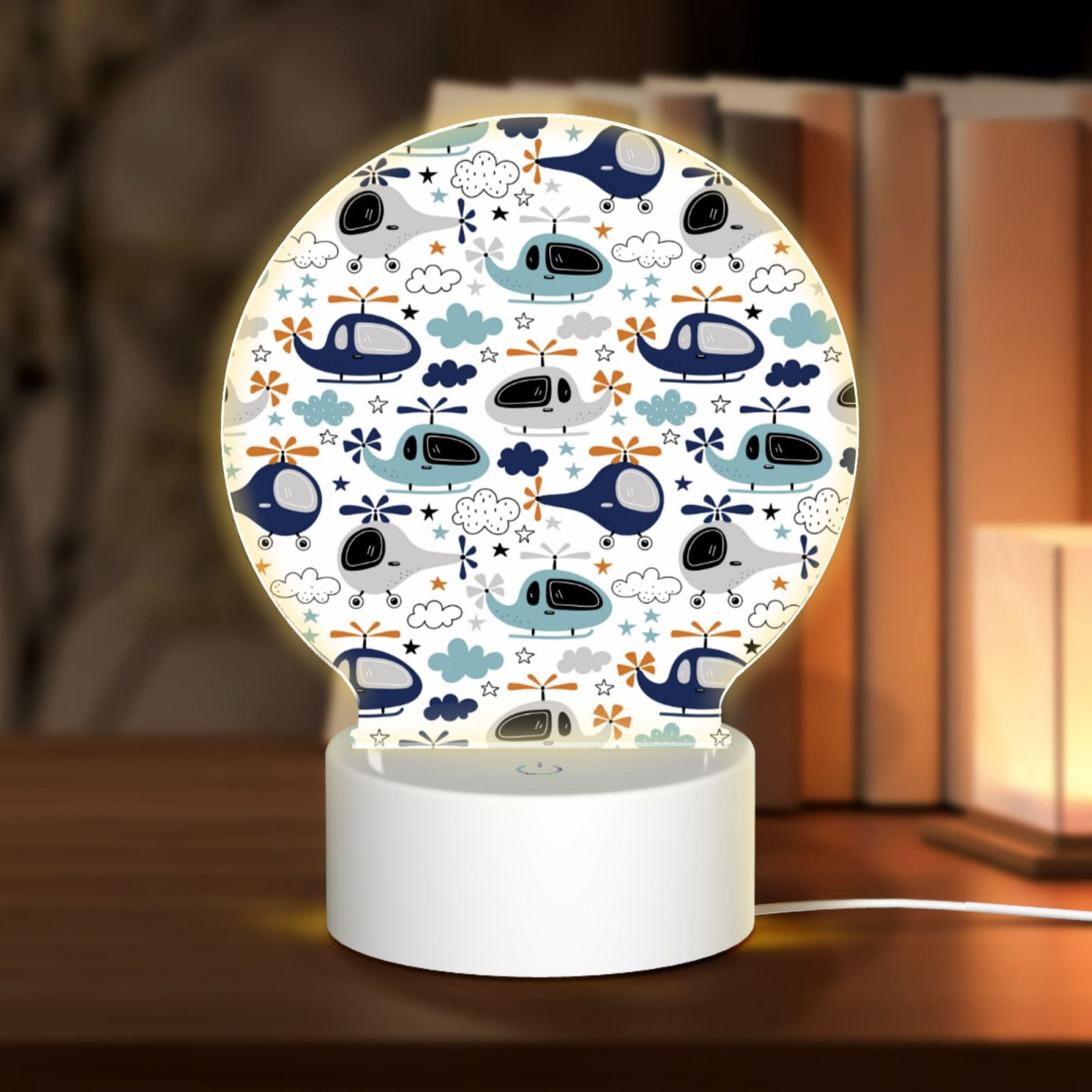 Sikiie Cartoon Helicopters Acrylic Night Light Gift Custom Acrylic ...