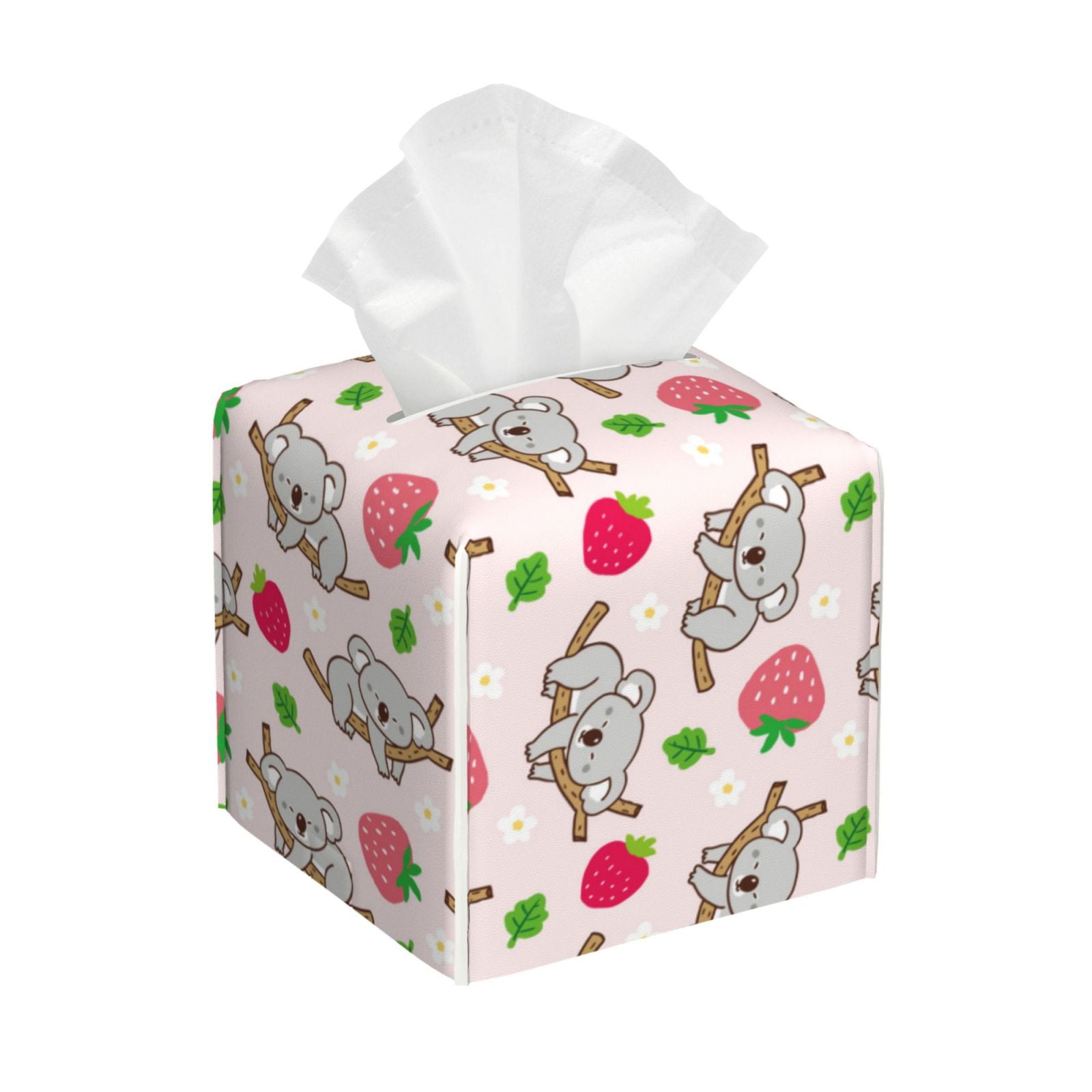 Sikiie Cartoon Koala Bear Leather Tissue Box Cover Square, tissue box ...