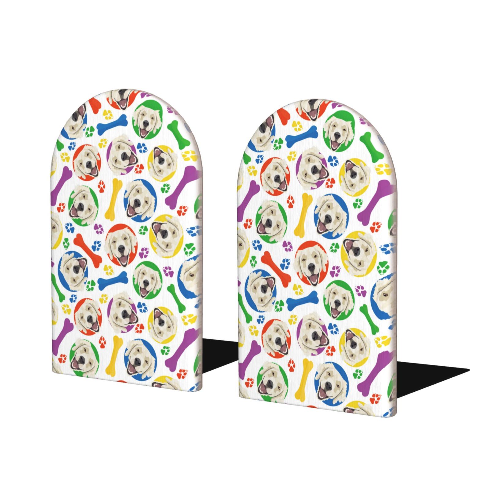 Sikiie Cartoon Labrador Retriever Bookends 1 Pair, Wood Bookends for ...