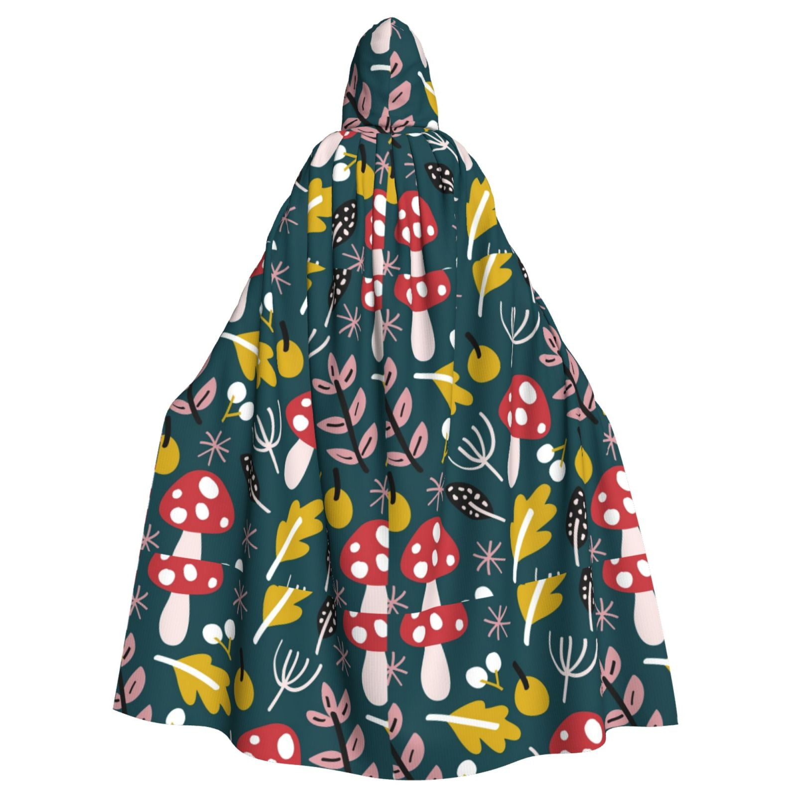Sikiie Cartoon Leaf Mushroom Red Unisex Hooded Robe Cloak Adults ...