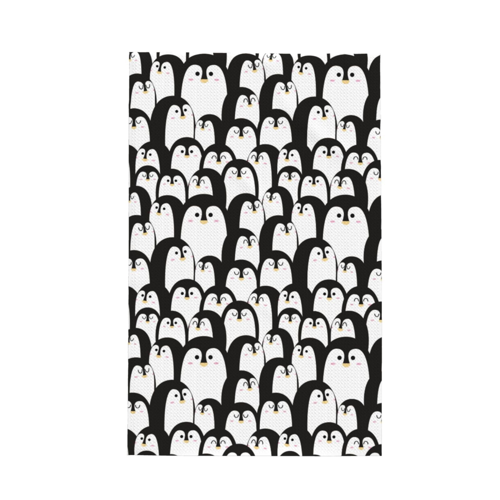 Sikiie Cartoon Penguin Waffle Weave Kitchen Dish Cloth,Super Absorbent ...