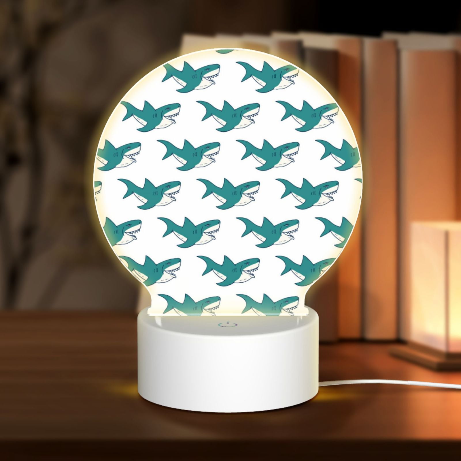 Sikiie Cartoon Shark Acrylic Night Light Gift Custom Acrylic Night ...