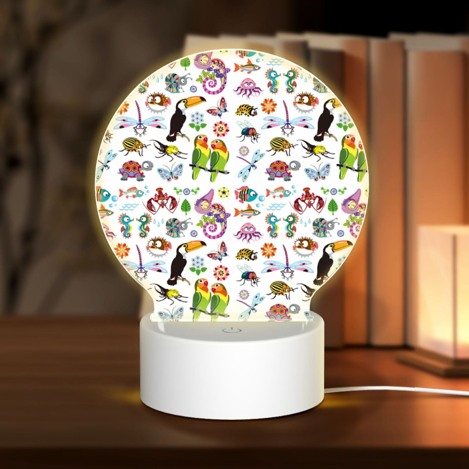 Sikiie Cartoon Wild Animals Acrylic Night Light Gift Custom Acrylic ...