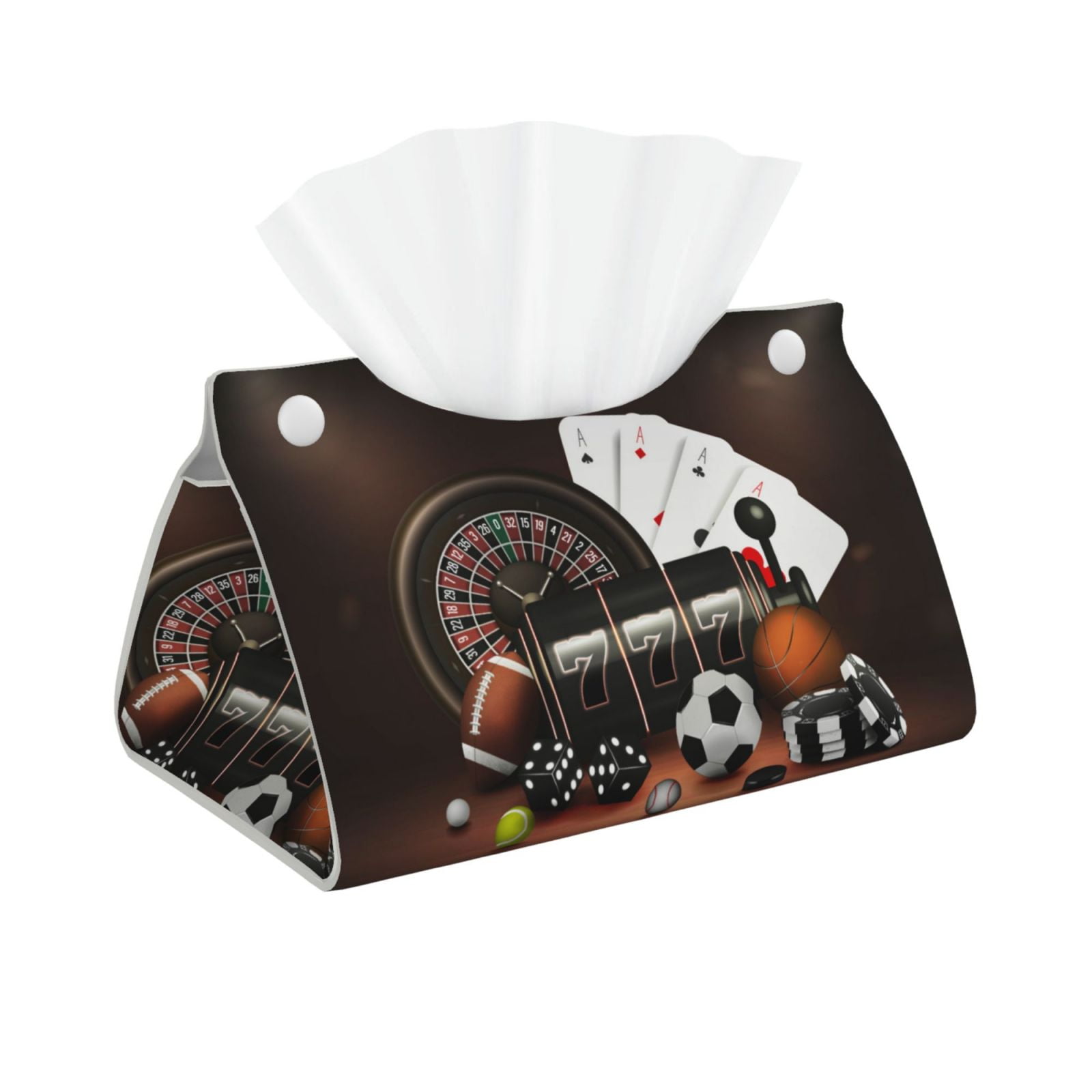 Sikiie Casino And Sports Leather Tissue Box Cover Rectangle, Long ...