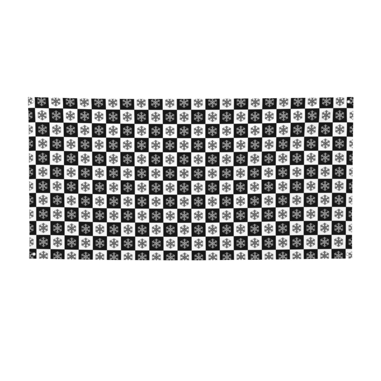 Sikiie Checkerboard With Snowflake 1 Custom Banners and Signs Customize ...