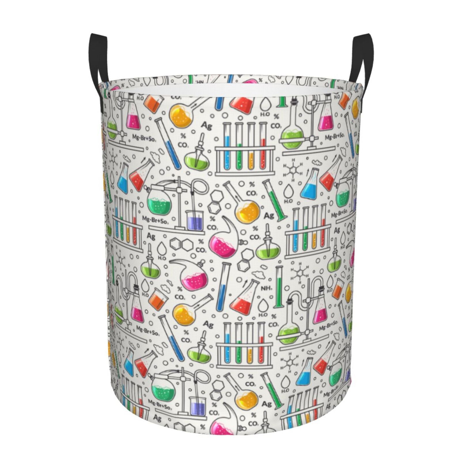 Sikiie Chemical Flasks And Test Tubes Print Round Dirty Clothes Basket ...