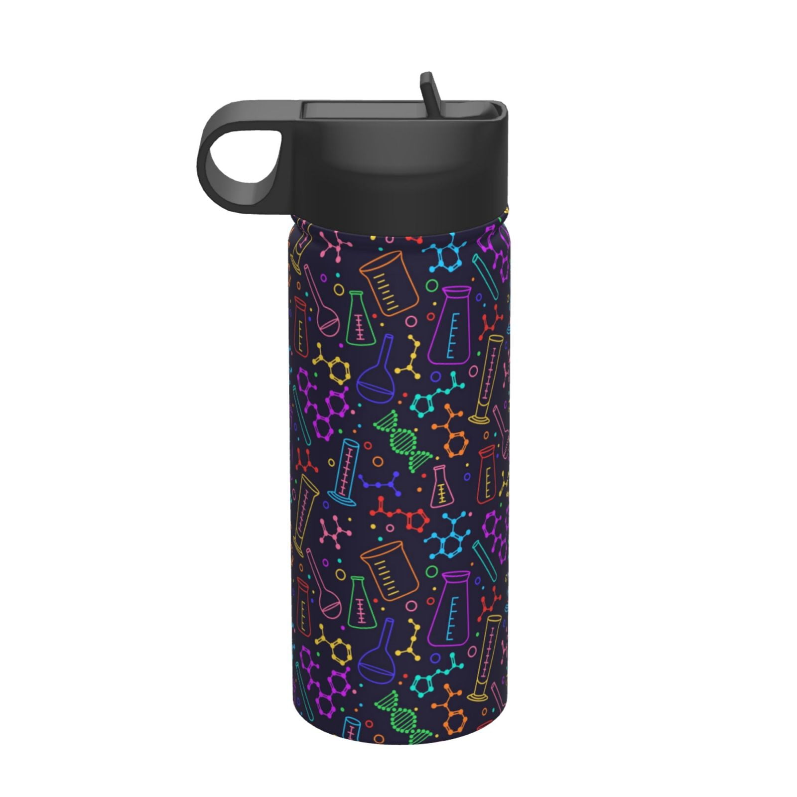 Sikiie Chemistry Science Print 18OZ Insulated Straw Cup, Portable Leak ...