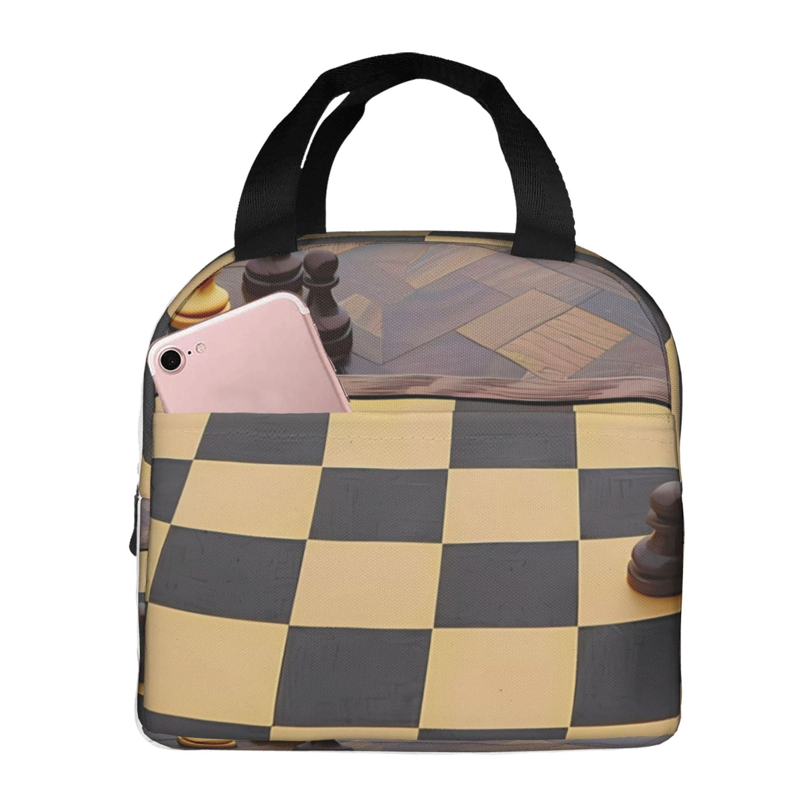 Sikiie Chess Board With Pawns Lunch Bag for Women & Men Adult Insulated ...