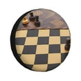 Sikiie Chess Board With Pawns PVC Leather Spare Tire Wheel Cover Spare ...