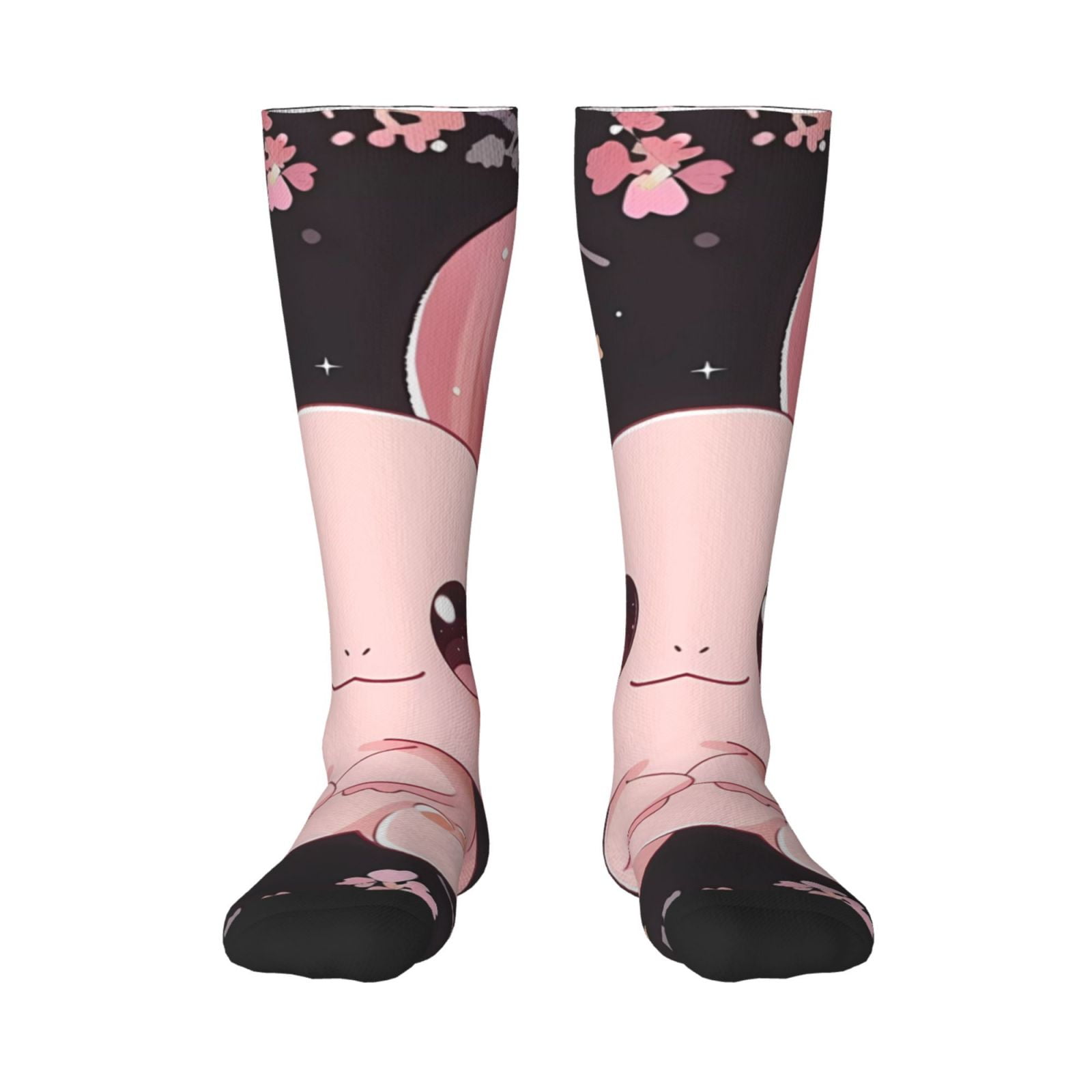 Sikiie Chibi Axolotl Sakura Fantasy Knee Socks, High Socks Long ...