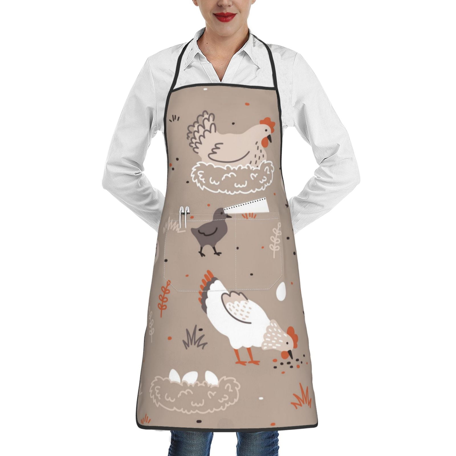 Sikiie Chicken Aprons for Kitchen Cooking Aprons, Chef Apron for Men ...