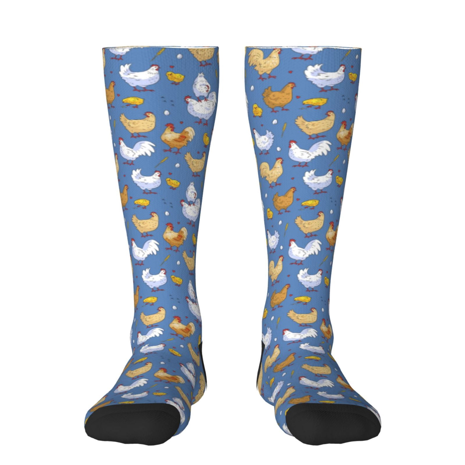 Sikiie Chicken Family Knee Socks, High Socks Long Stretchy Sock Women ...