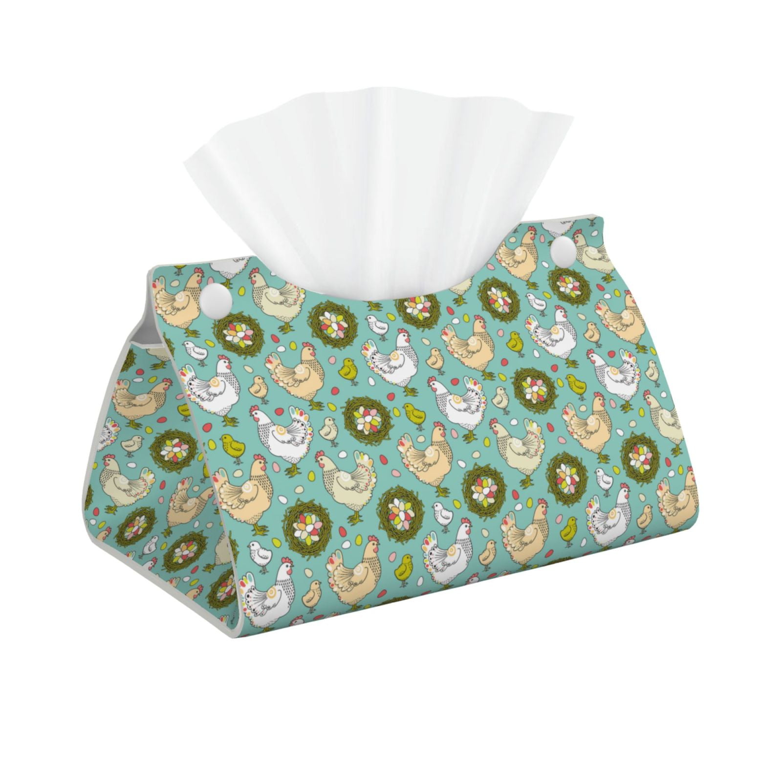 Sikiie Chicken Laying Eggs Leather Tissue Box Cover Rectangle, Long ...