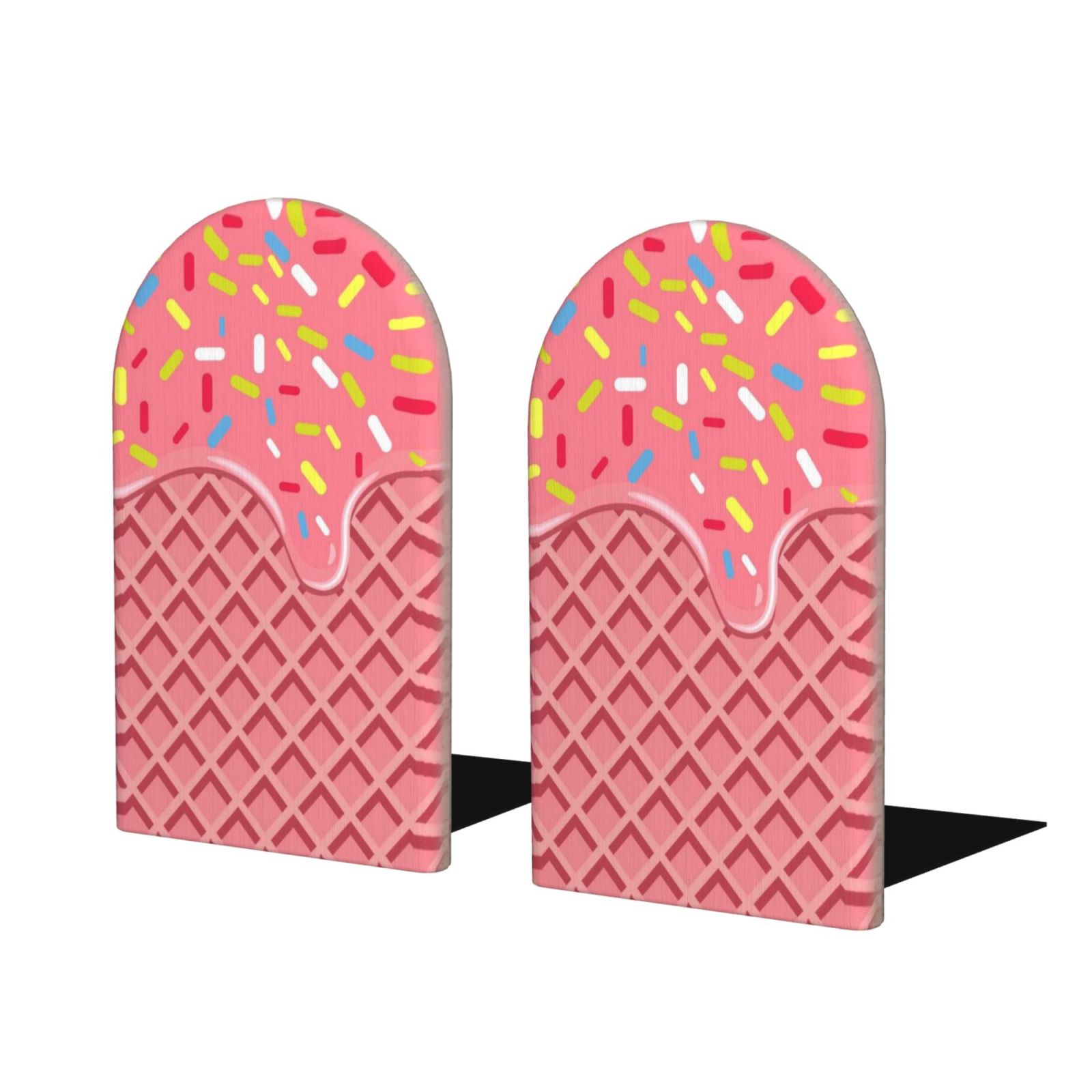 Sikiie Chocolate with Flowing Cream Bookends 1 Pair, Wood Bookends for ...