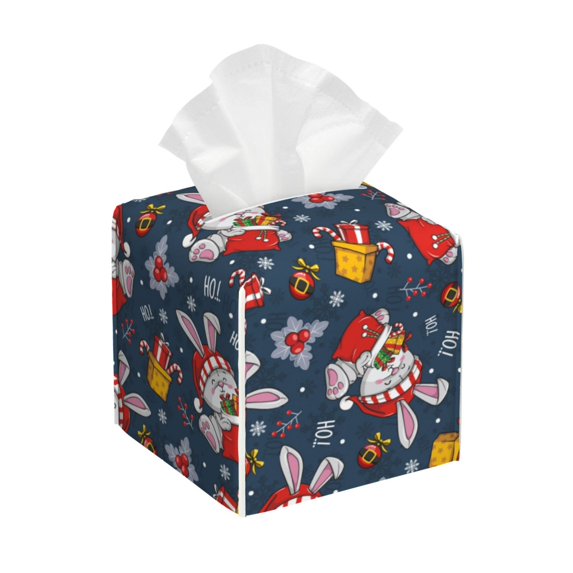 Sikiie Christmas Bunny A Leather Tissue Box Cover Square, tissue box ...