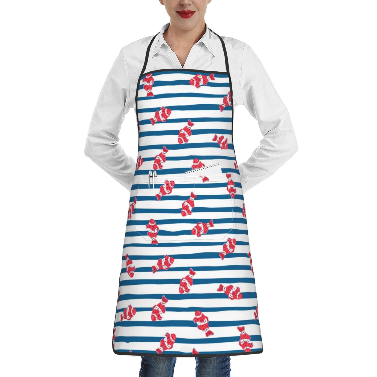 Sikiie Clown Fish Aprons for Kitchen Cooking Aprons, Chef Apron for Men ...