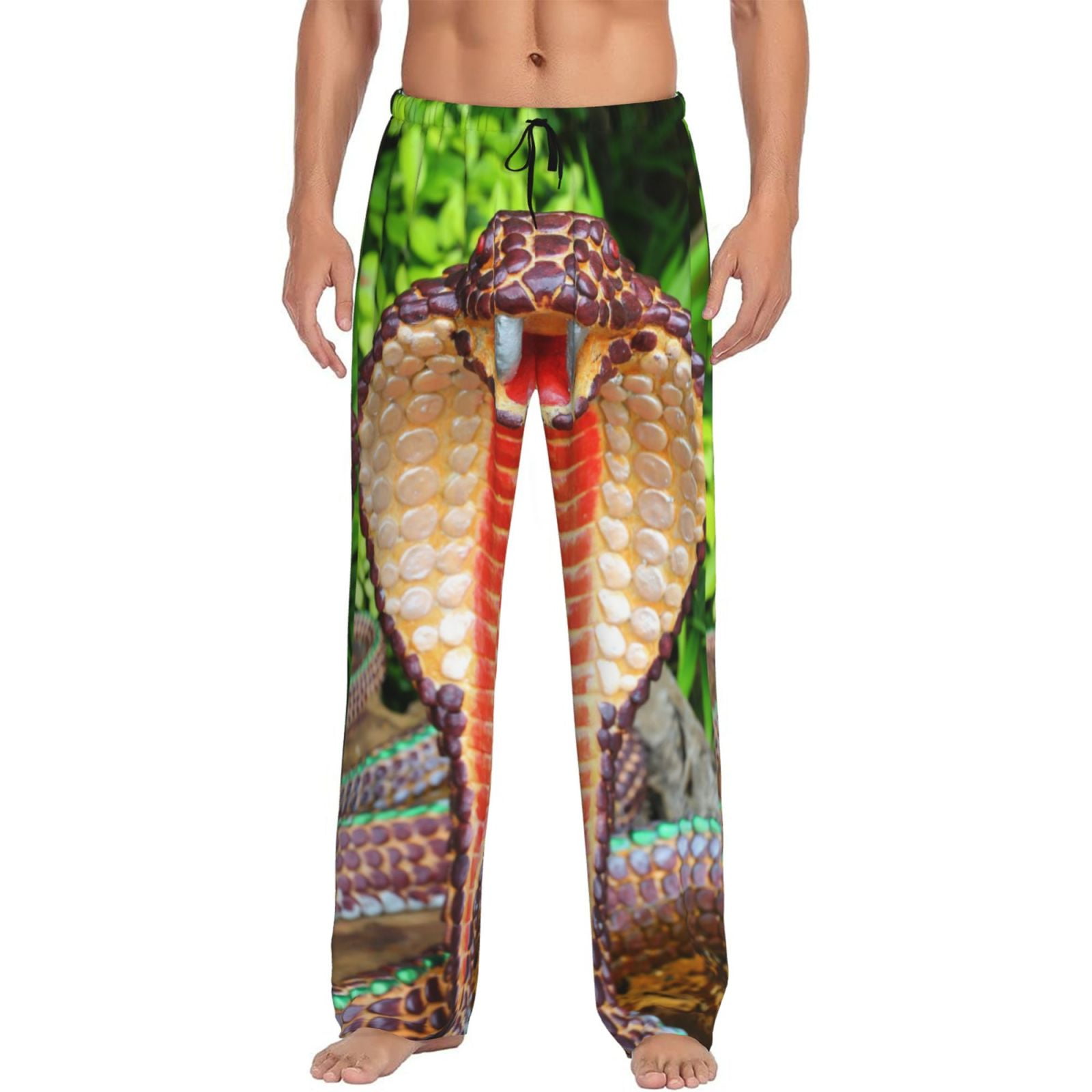 Sikiie Cobra Snake Pajama Pants Men, PJ Bottoms, Sleep & Lounge Pants ...