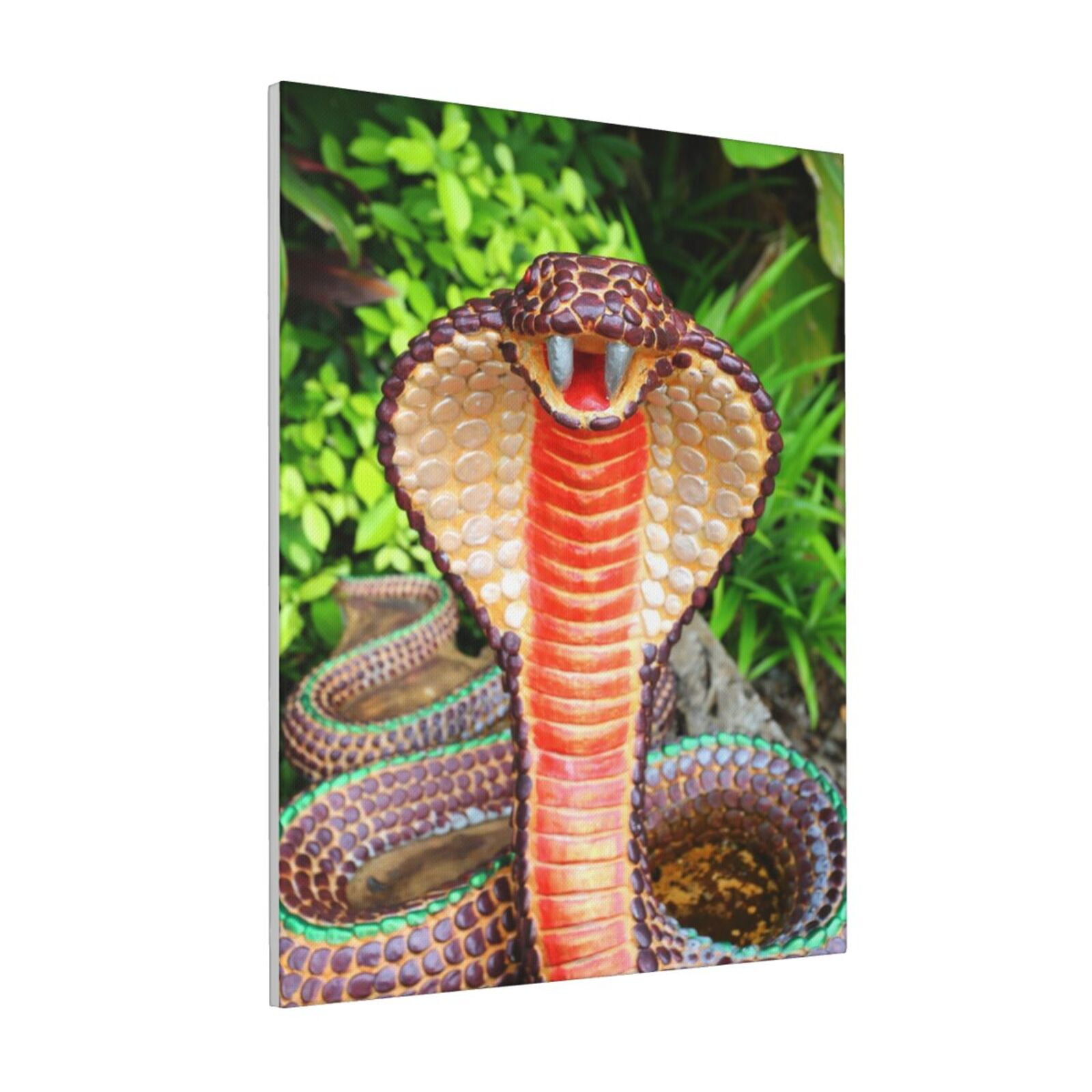 Sikiie Cobra Snake Print Canvas Decorative Hanging Painting, Anti ...