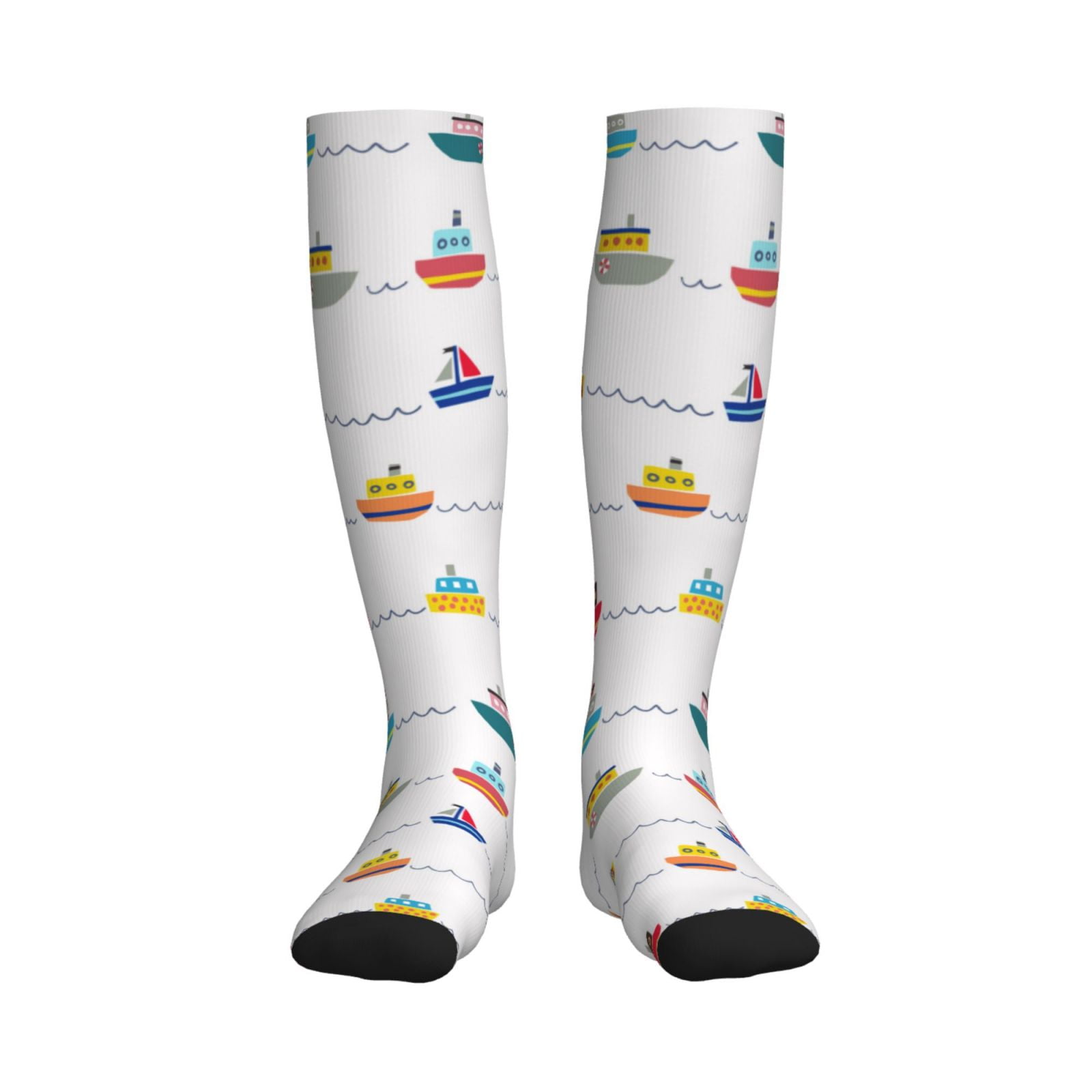Sikiie Color Ships 1 Pairs Compression Socks for Men and Women 15-20 ...