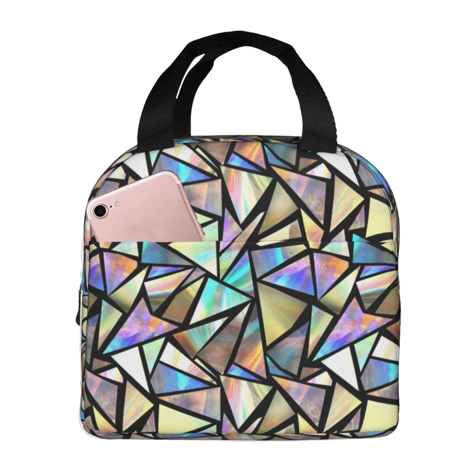 Sikiie Colored Glass Lunch Bag for Women & Men Adult Insulated Lunch ...