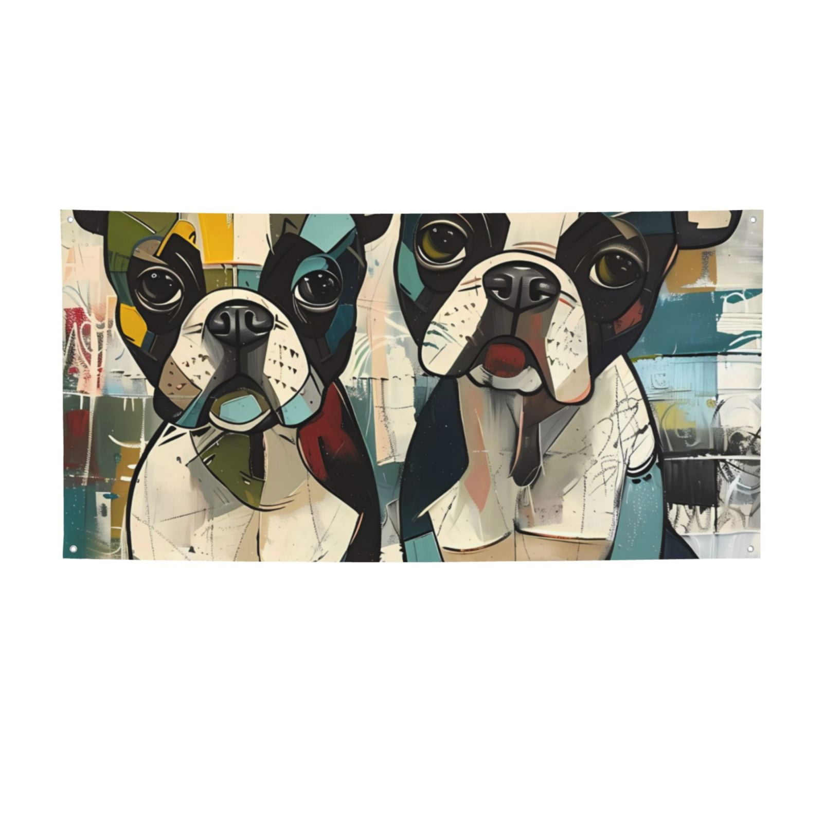 Sikiie Colorful Bulldog Duo Custom Banners and Signs Customize Outdoor ...