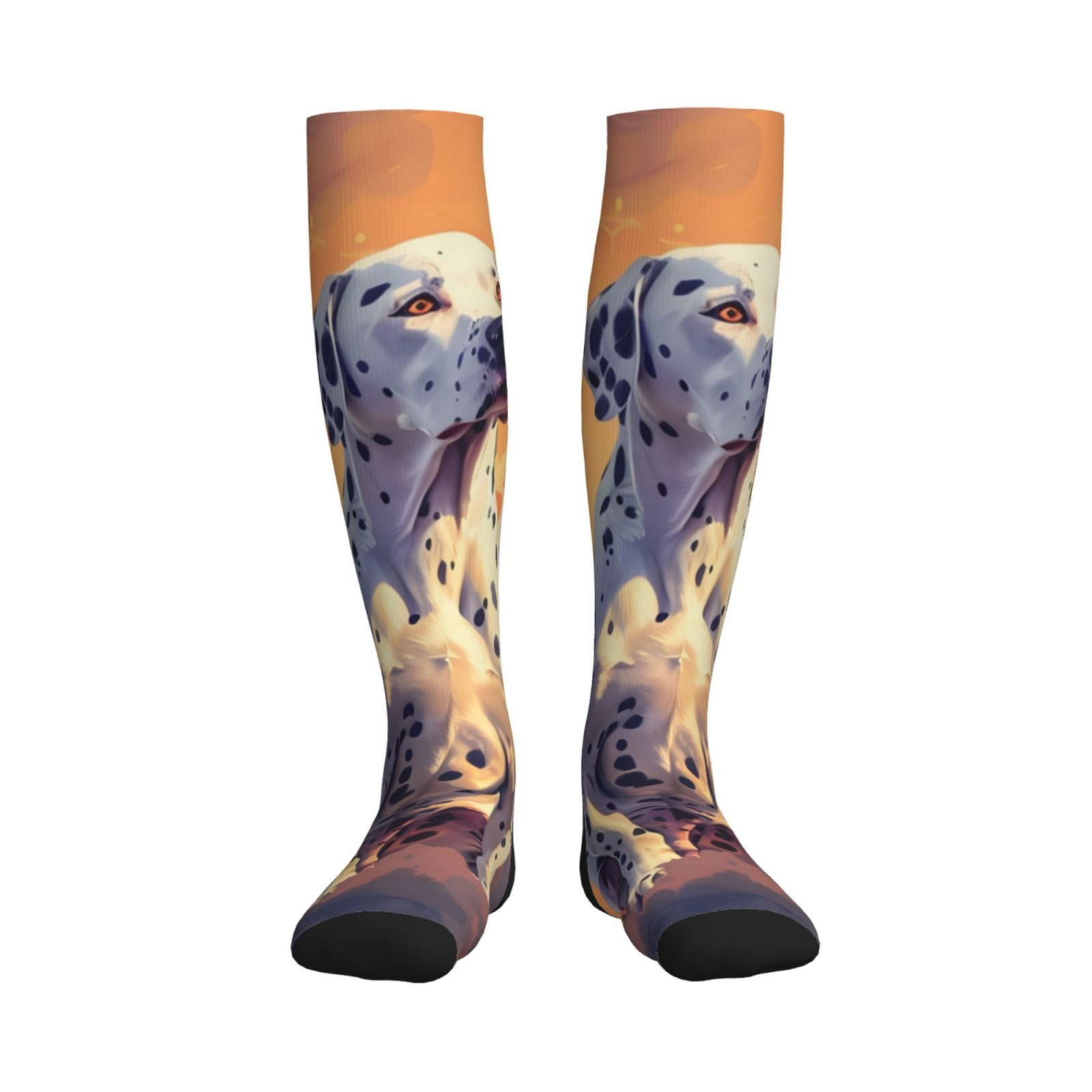 Sikiie Colorful Cloud Spotted Dog 1 Pairs Compression Socks for Men and ...