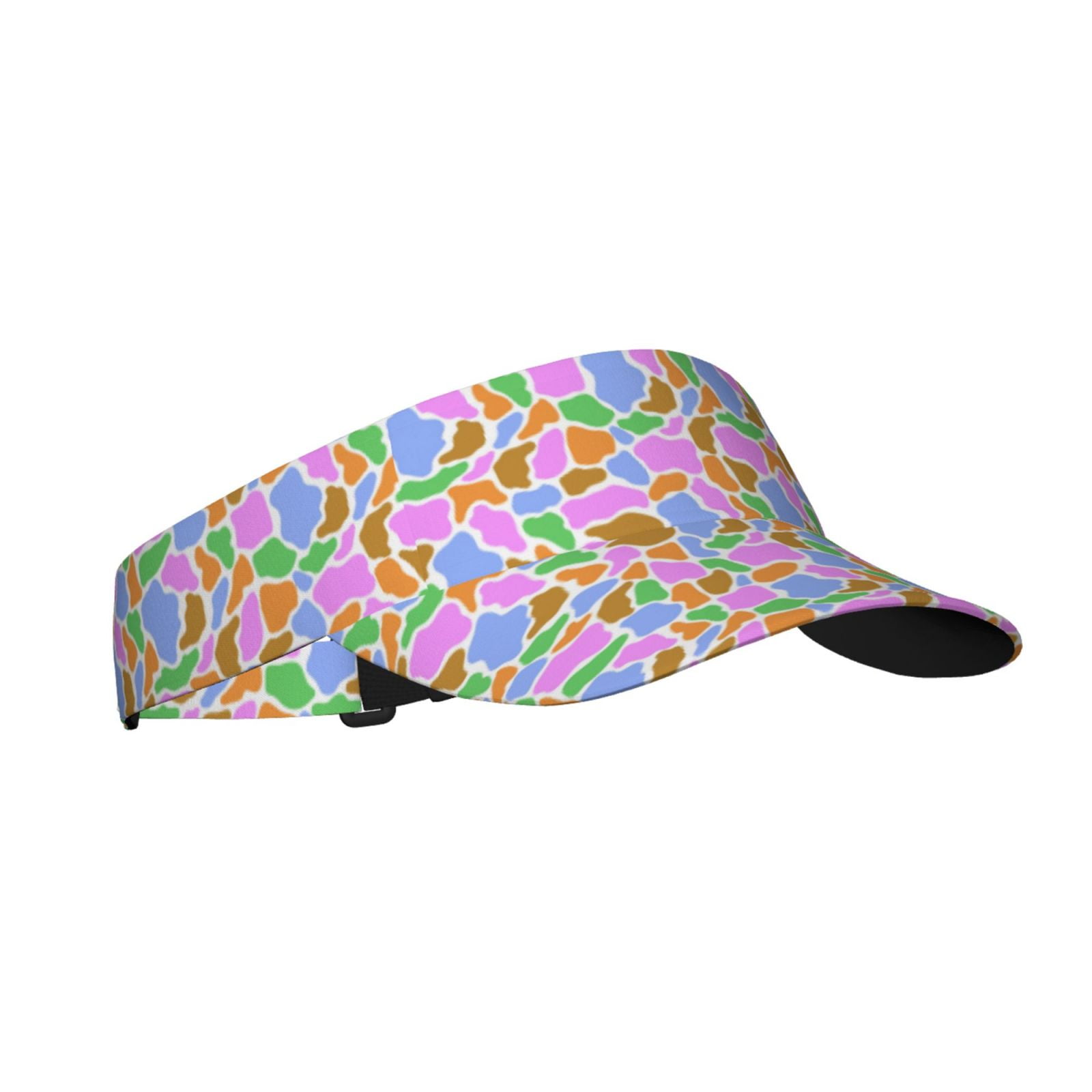 Sikiie Colorful Cow Skin Sun Visor Hat Adjustable Velcro Golf Visor ...
