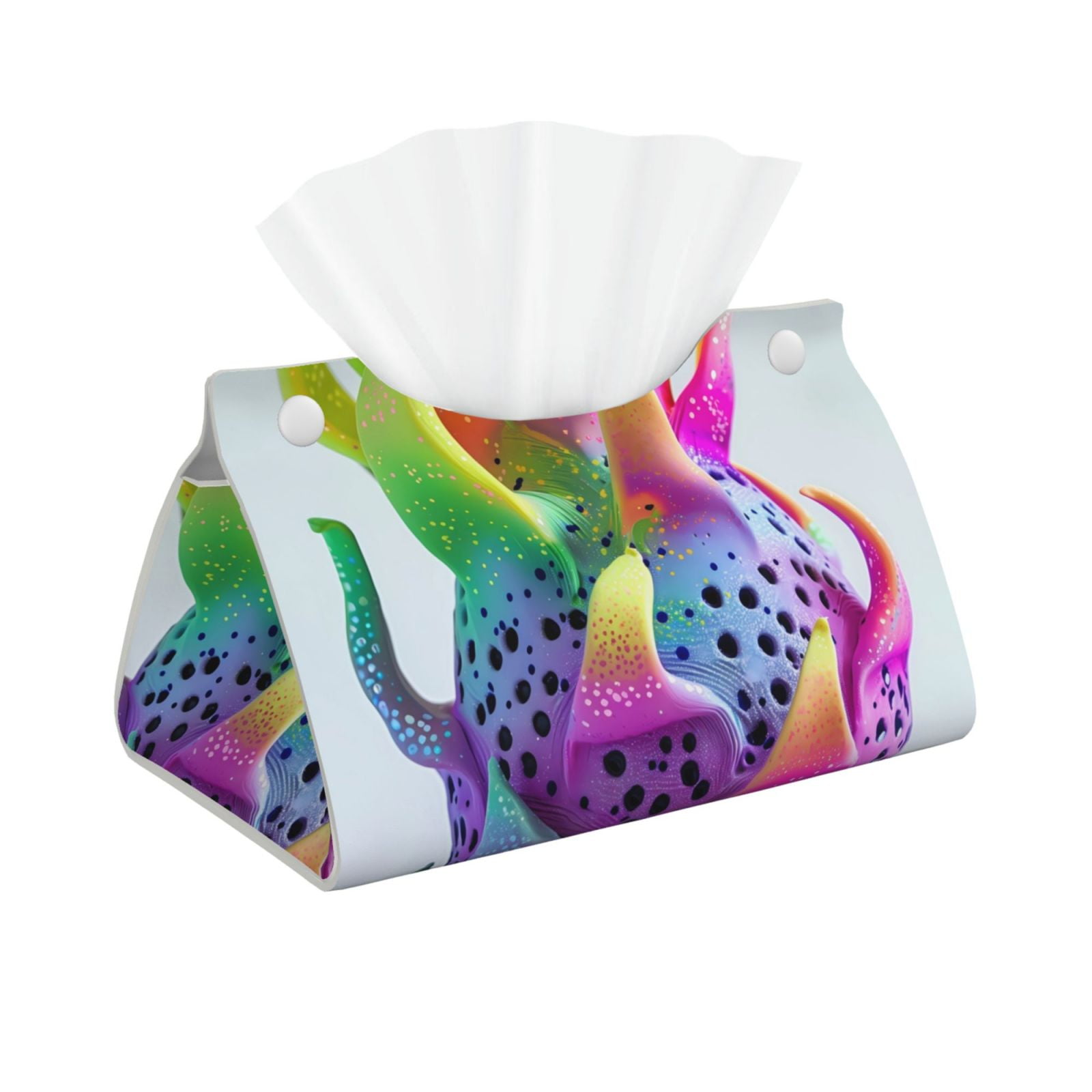 Sikiie Colorful Glitter Dagon Fruit Leather Tissue Box Cover Rectangle ...