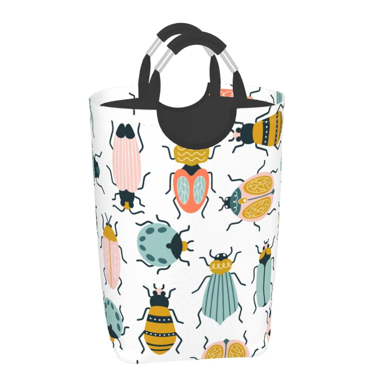 Sikiie Colorful Insects Square Laundry Bag Large Collapsible Dirty ...