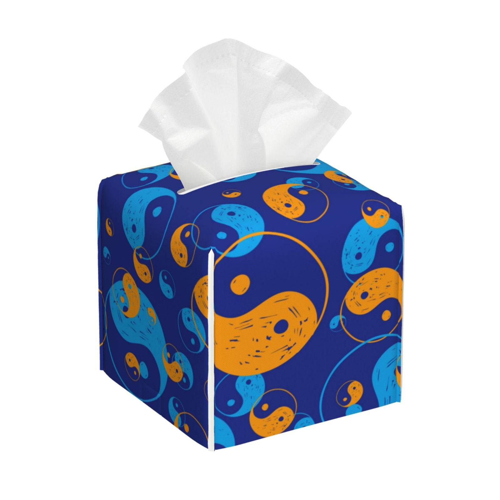 Sikiie Colorful Yin Yang Leather Tissue Box Cover Square, tissue box ...