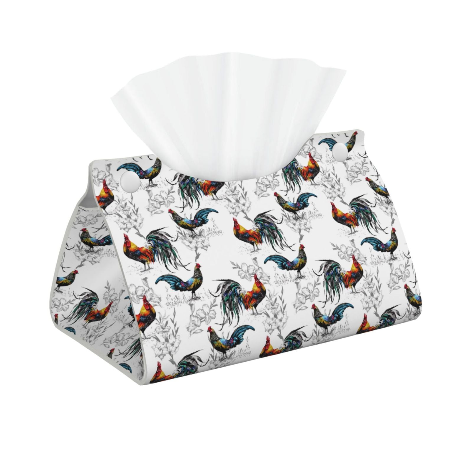 Sikiie Cool Chicken Leather Tissue Box Cover Rectangle, Long Tissue Box ...