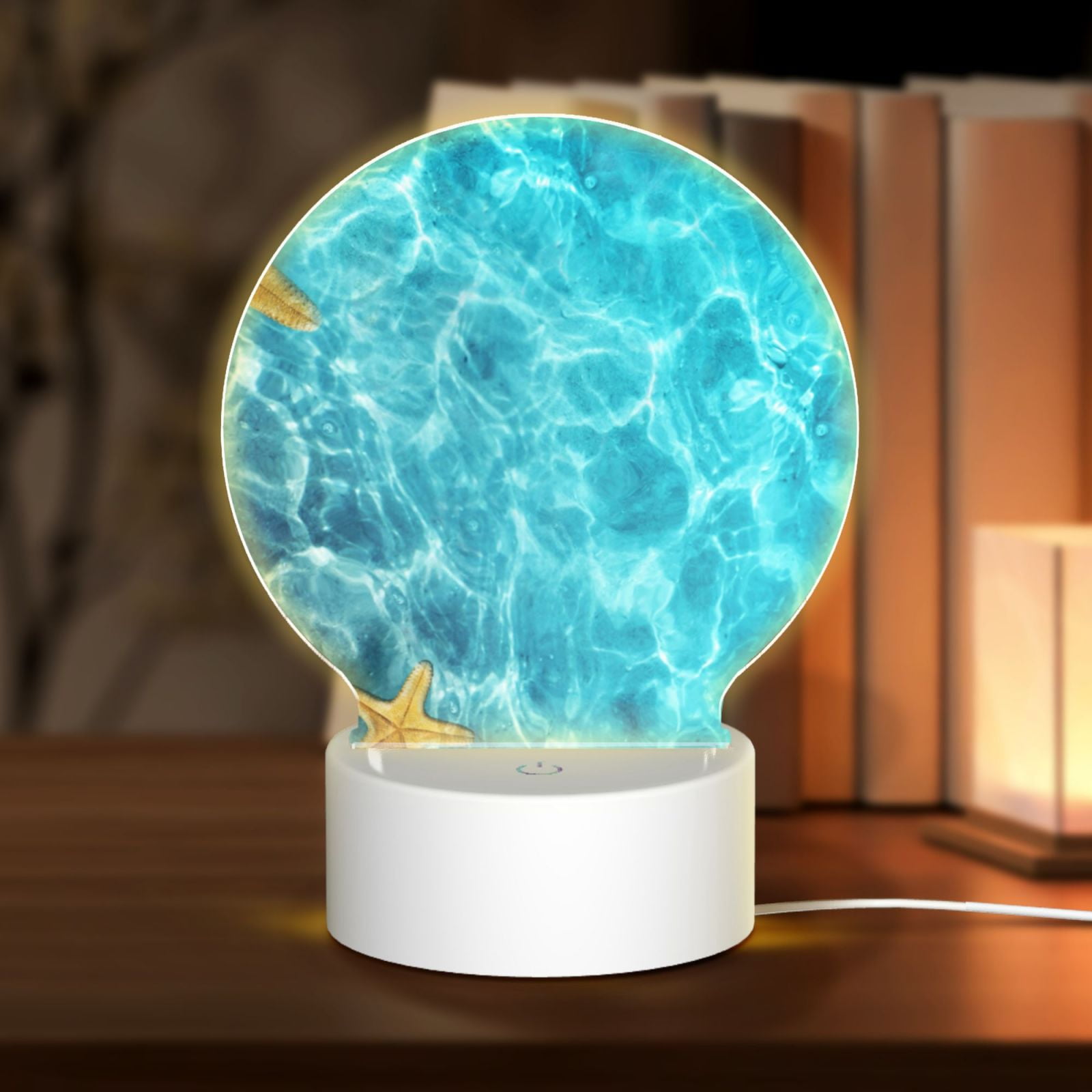 Sikiie Coral And Seashell On The Beach Acrylic Night Light Gift Custom ...