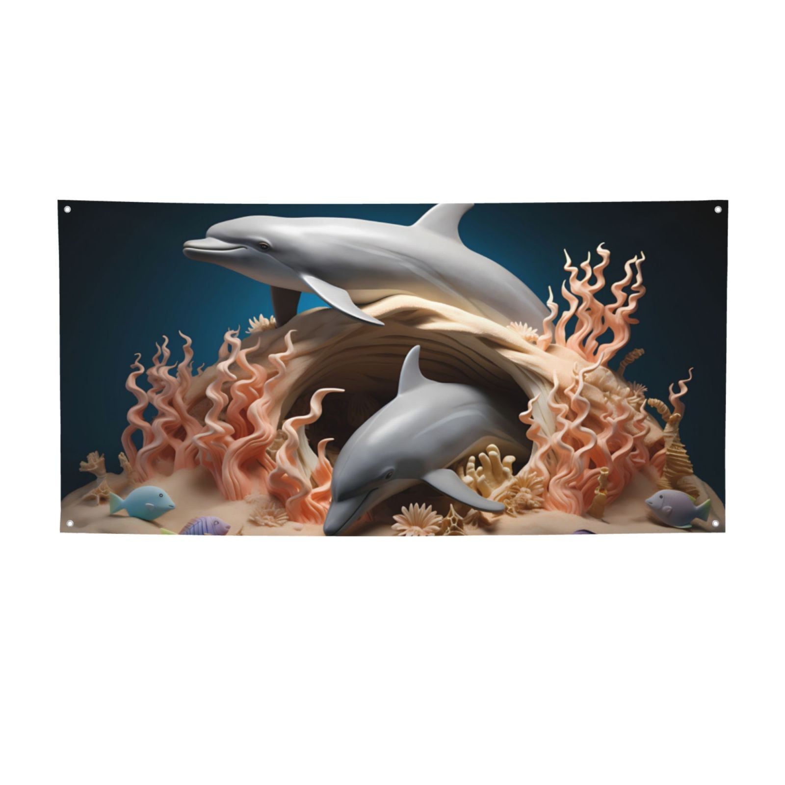 Sikiie Coral Fish Dolphin Custom Banners and Signs Customize Outdoor ...
