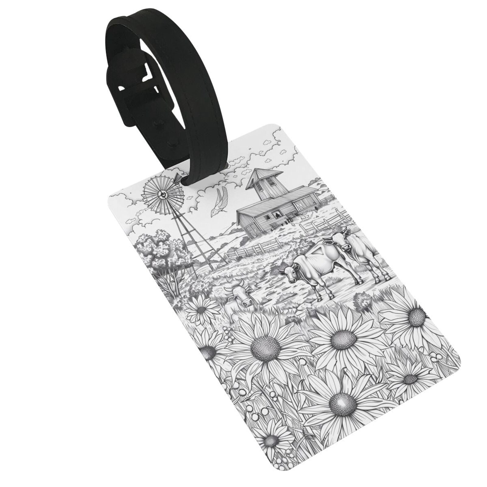 Sikiie Country Farm Scene Luggage Tags Privacy Cover ID Label Suitcase ...