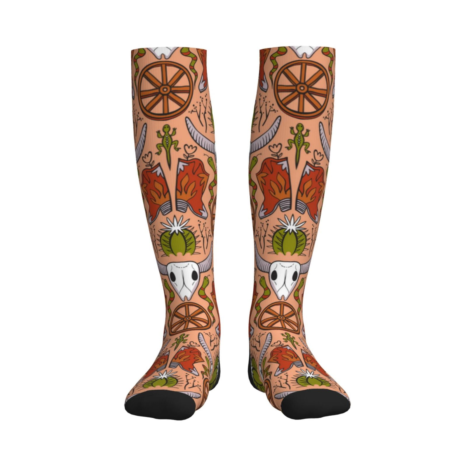 Sikiie Cow Skull 1 Pairs Compression Socks for Men and Women 15-20 mmHg ...