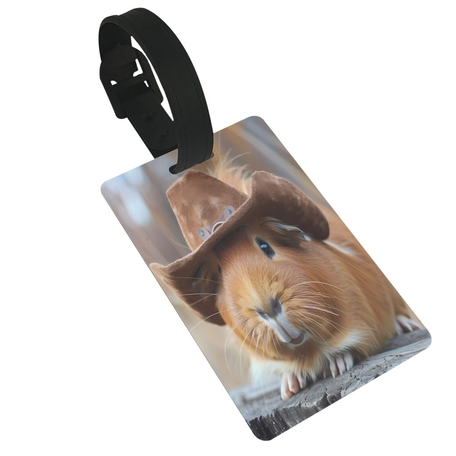 Sikiie Cowboy Hat Guinea Pig Luggage Tags Privacy Cover ID Label ...